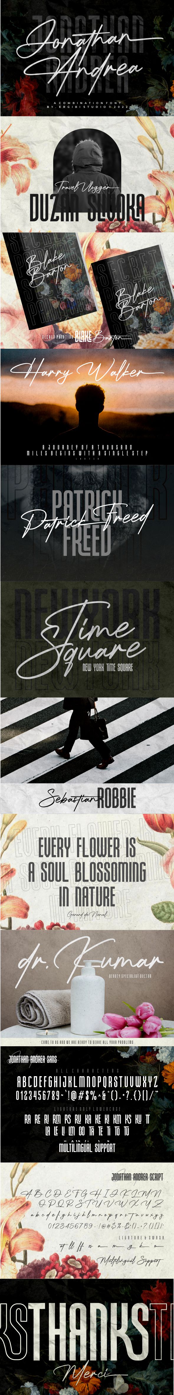 Jonathan Andrea, Fonts | GraphicRiver